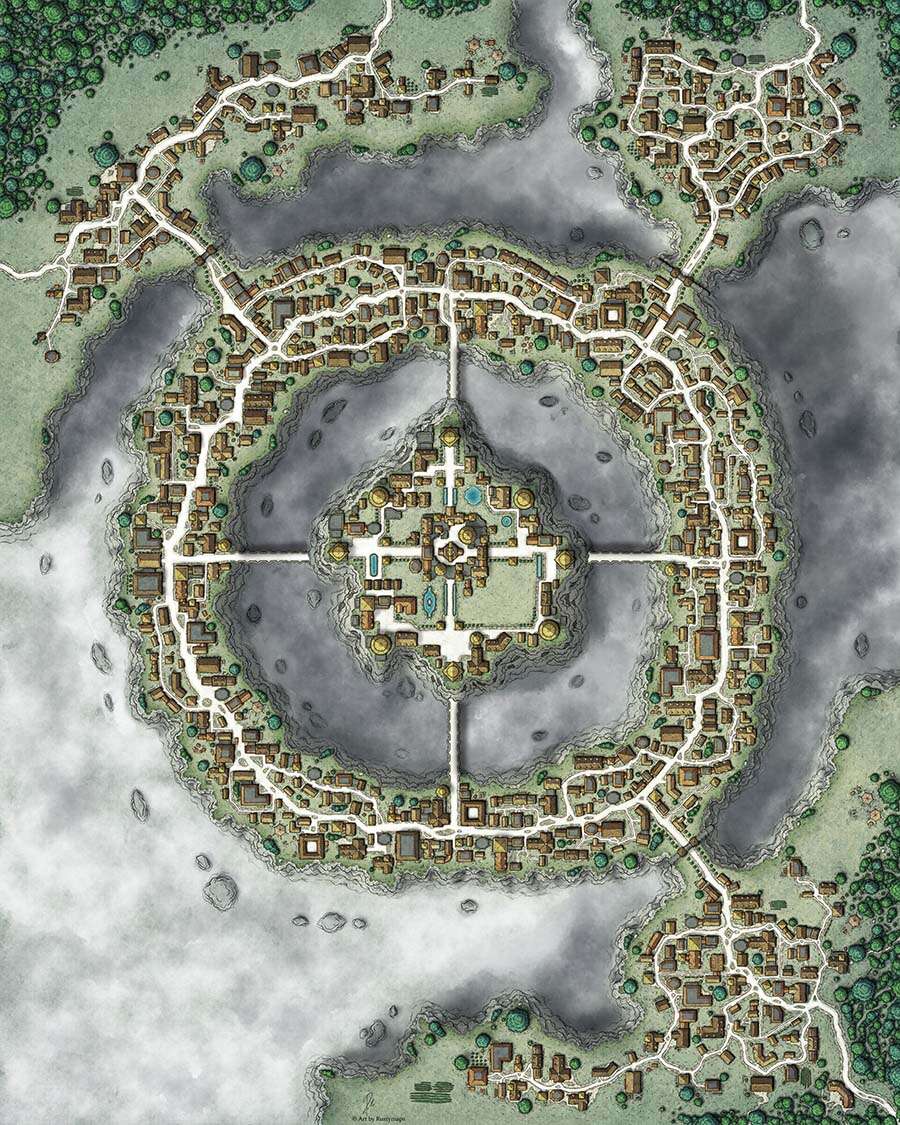 Urgrand City Map Pack - Rustymaps | DriveThruRPG