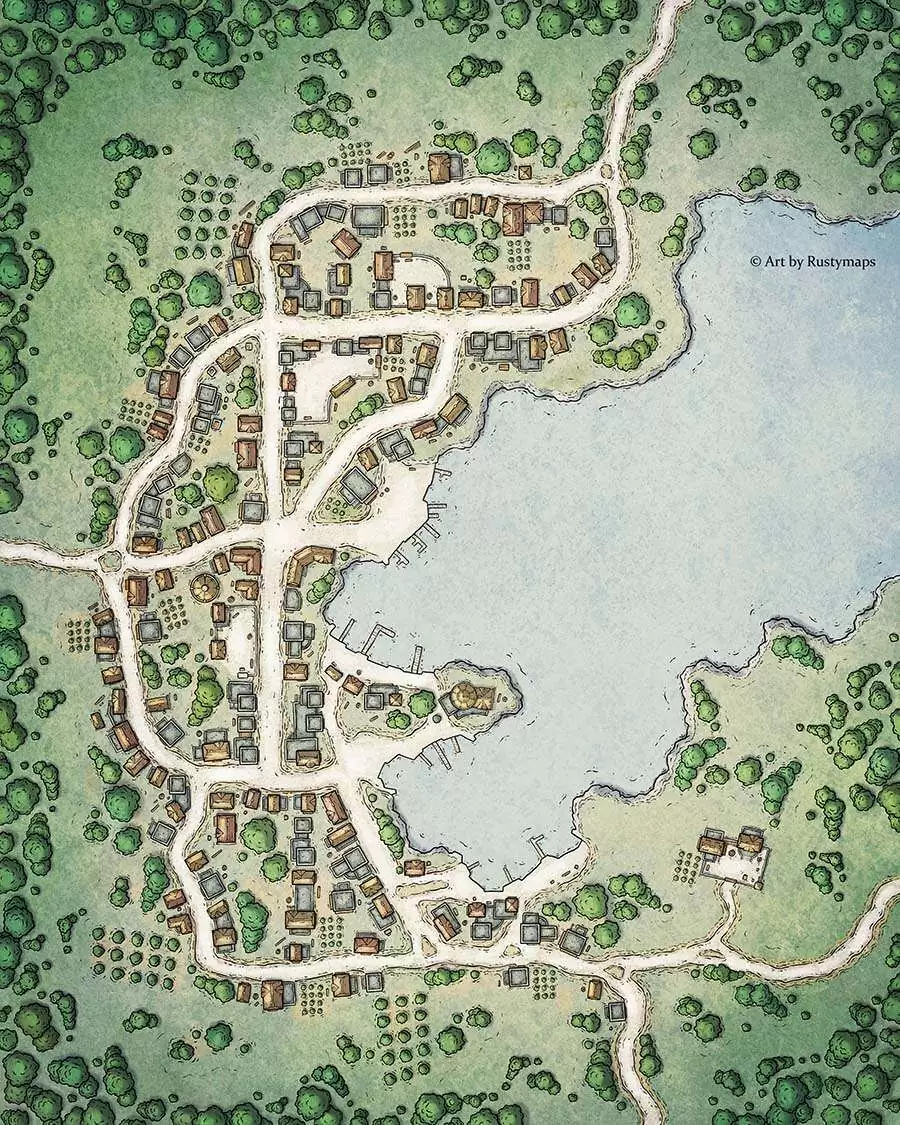 Redale Village Map Pack - Rustymaps | DriveThruRPG