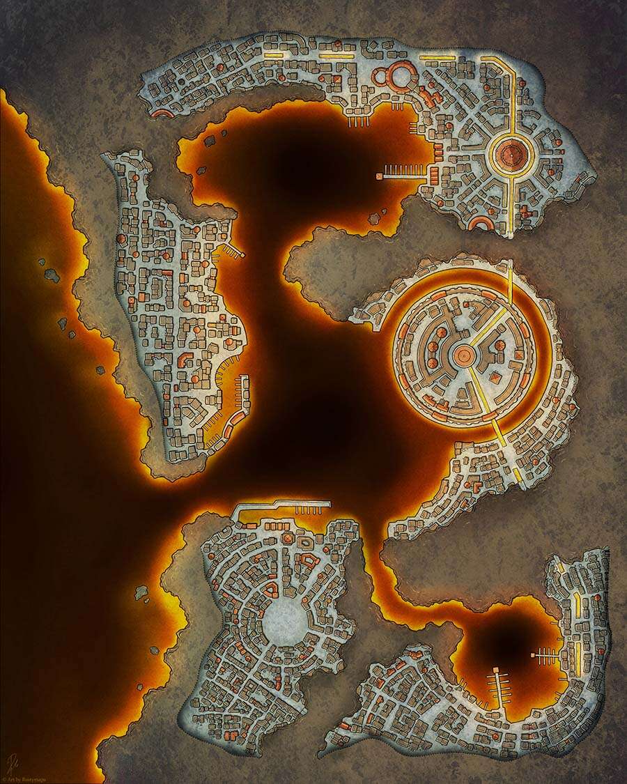 Mronzeforge City Map Pack - Rustymaps | DriveThruRPG