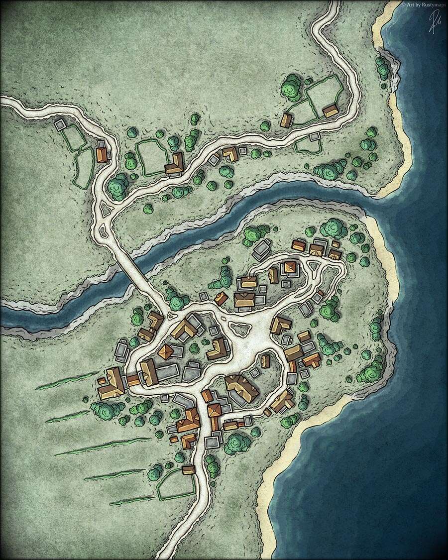 Blackwater Village Map Pack - Rustymaps | DriveThruRPG