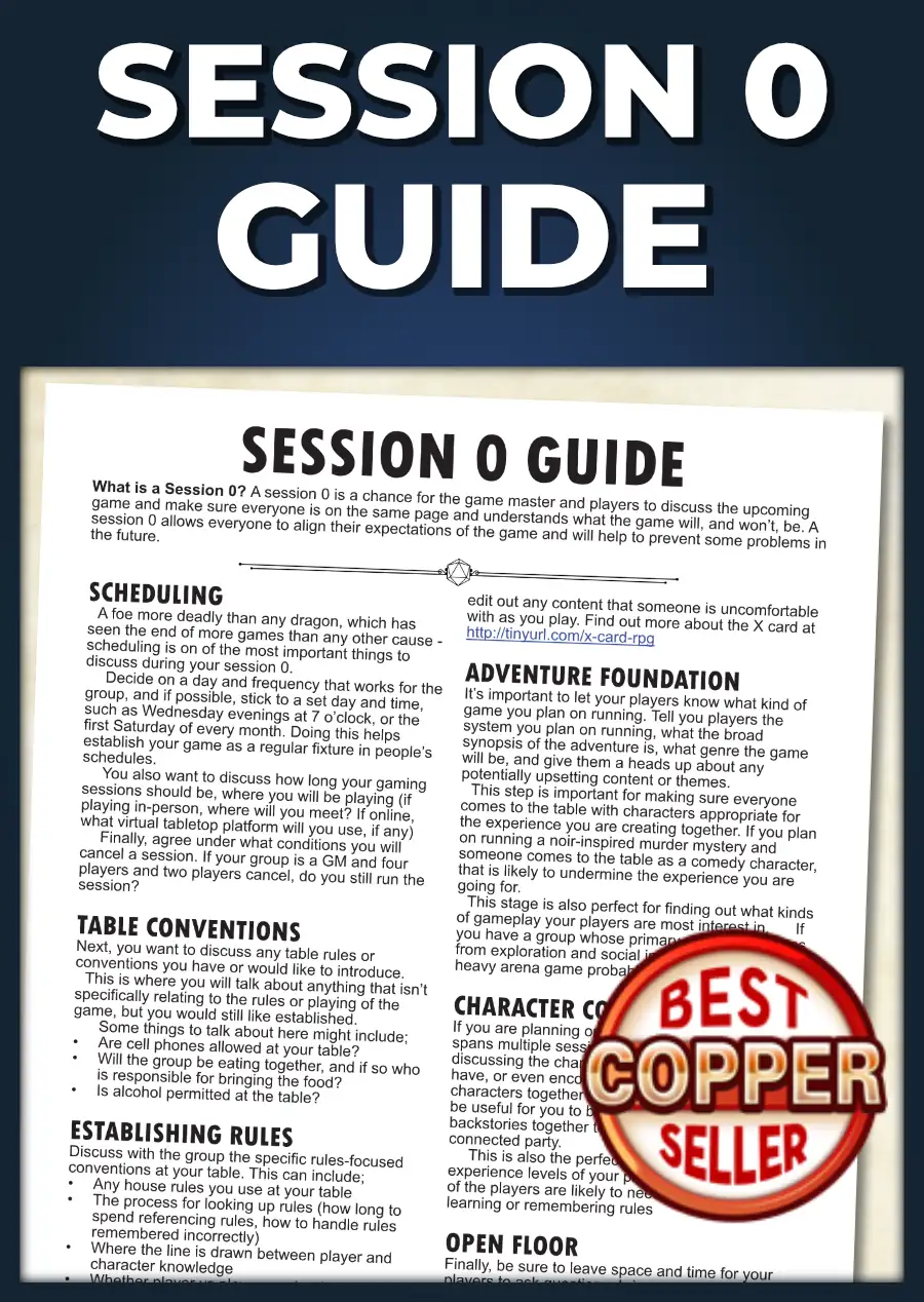 RPG Session 0 Guide - Icarus Games | DriveThruRPG