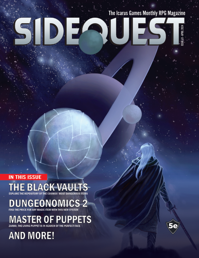 SIDEQUEST Issue 33 April 2024 - Icarus Games | DriveThruRPG
