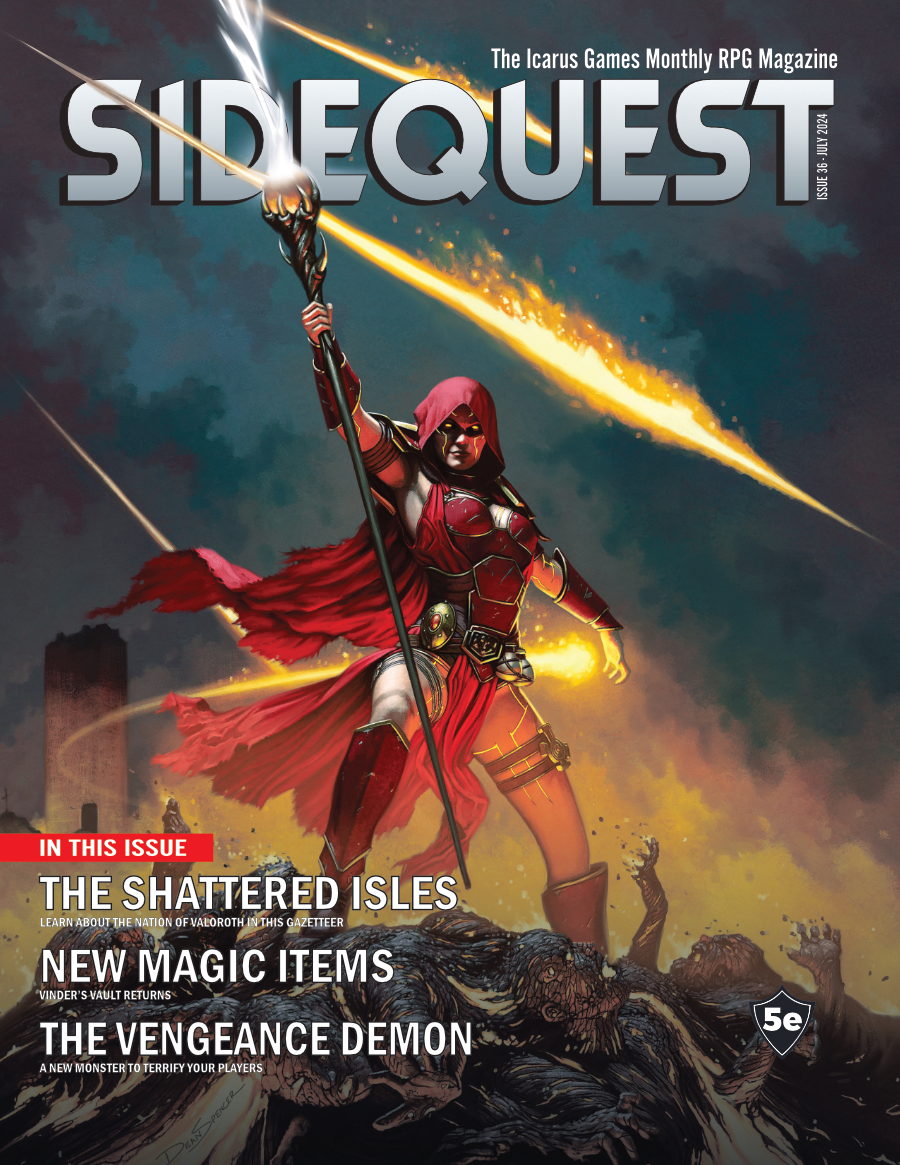 SIDEQUEST Issue 36 July 2024 - Icarus Games | DriveThruRPG