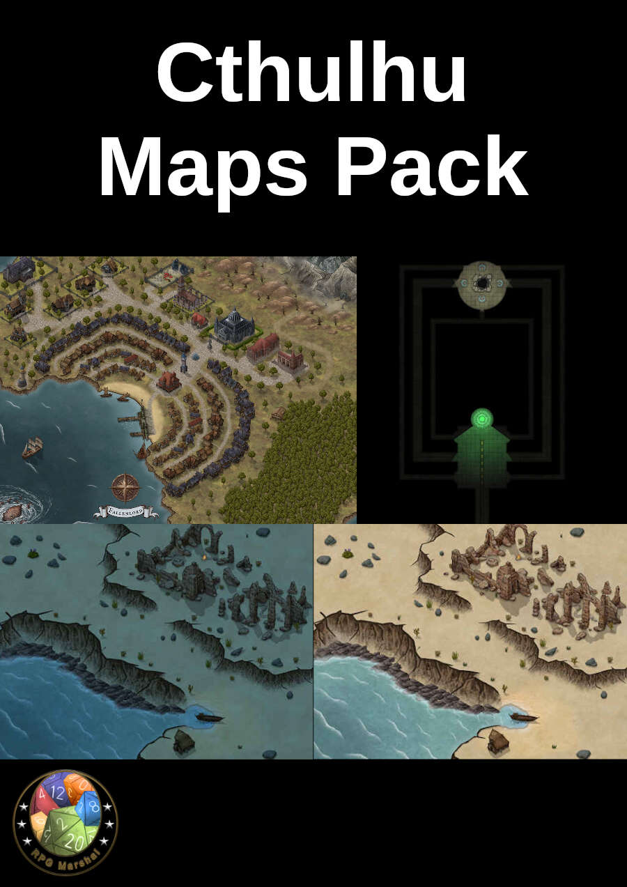 Cthulhu Maps Pack - RPG Marshal | Dark | DriveThruRPG