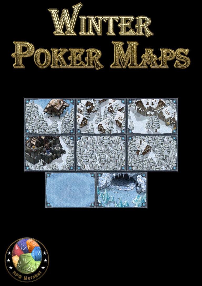 Winter Poker Maps - RPG Marshal | Fantasy | DriveThruRPG