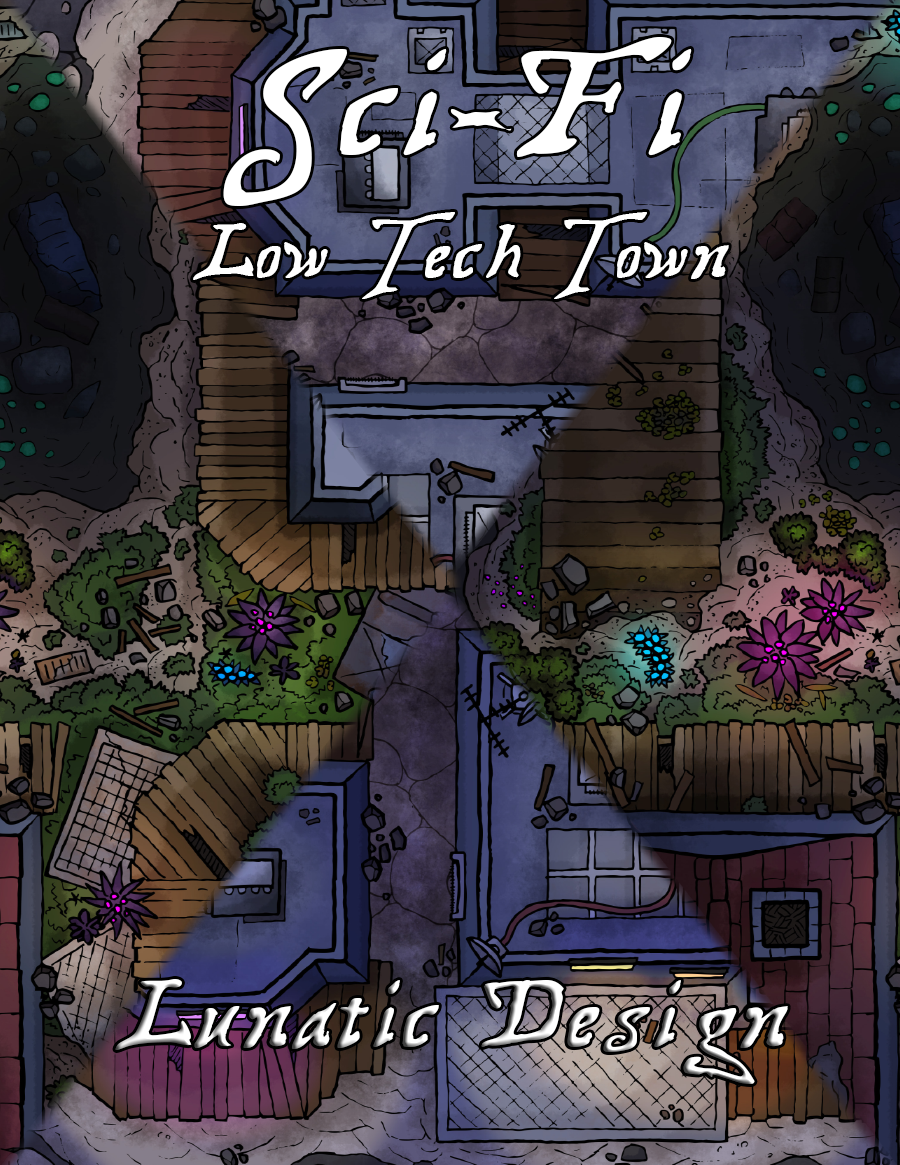Sci-fi Low tech Town - Lunatic Design | DriveThruRPG