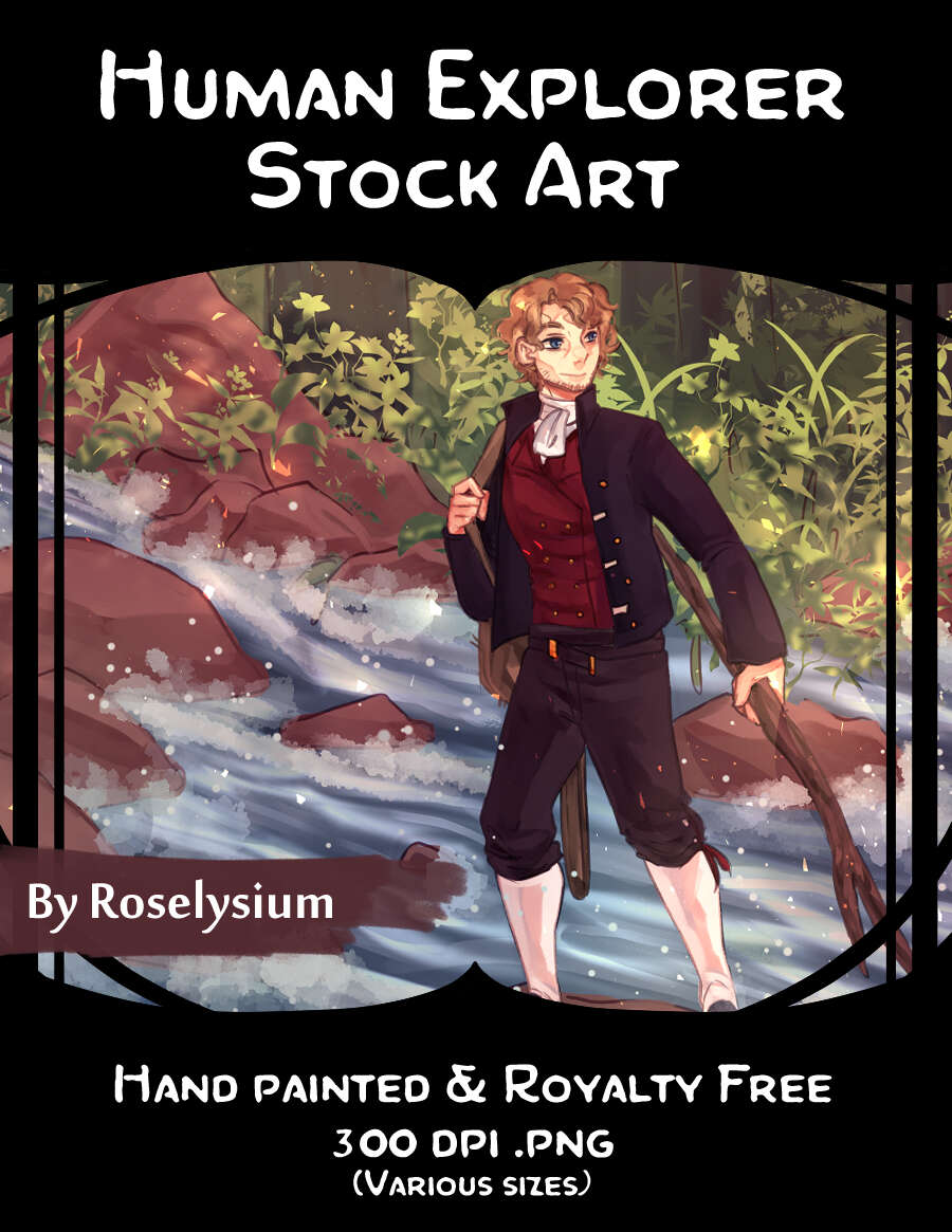 Male Human Explorer - Stock Art - Roselysium | Stock Art - Creatures ...