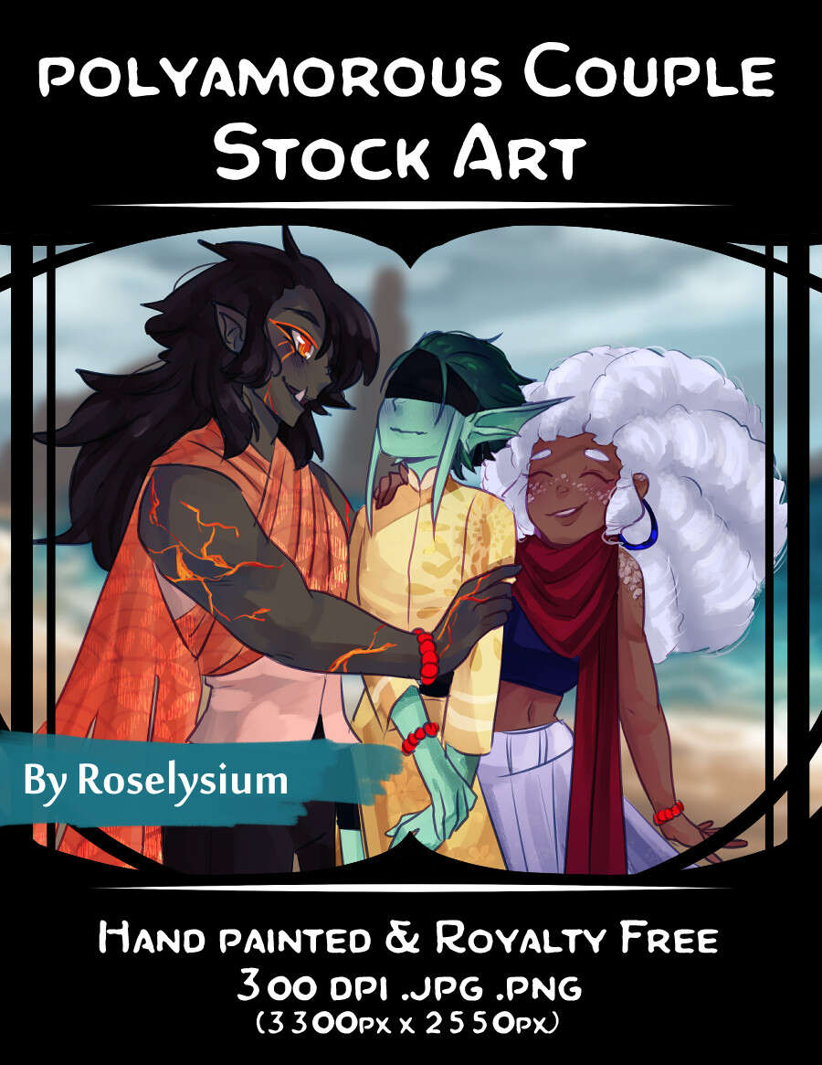 Polyamorous Couple- Stock Art - Roselysium | Stock Art - Creatures ...
