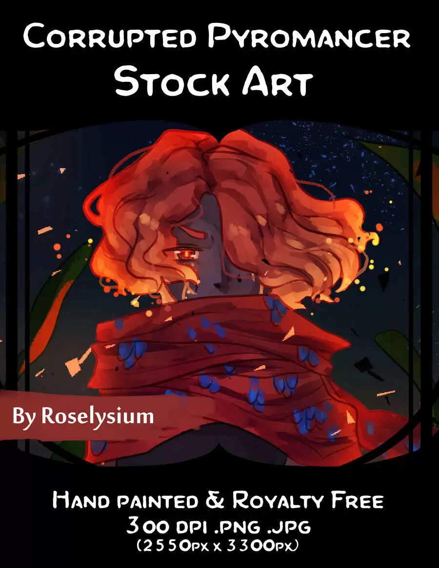 Corrupted Pyromancer - Stock Art - Roselysium | Stock Art - Creatures ...