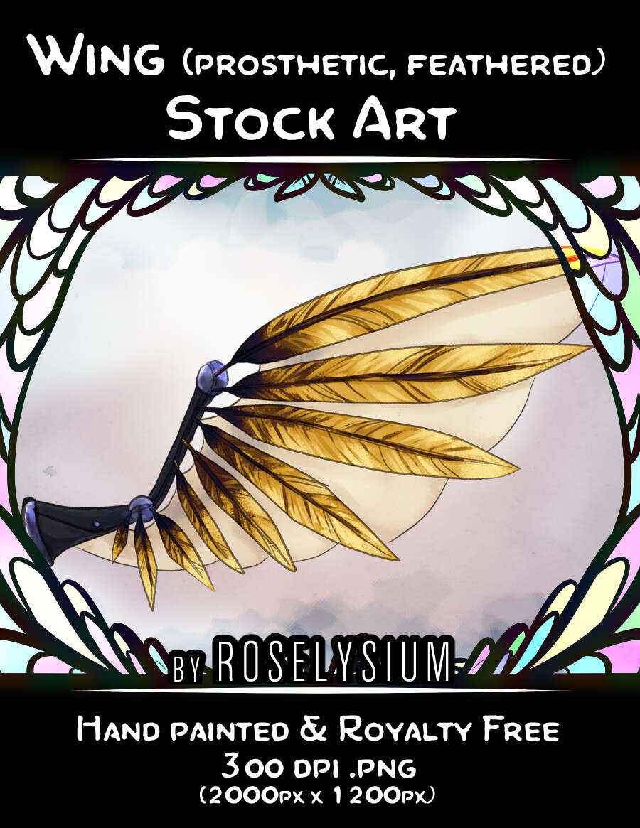 Feathered Wing Prosthetic - Disability Rep Stock Art - Roselysium ...