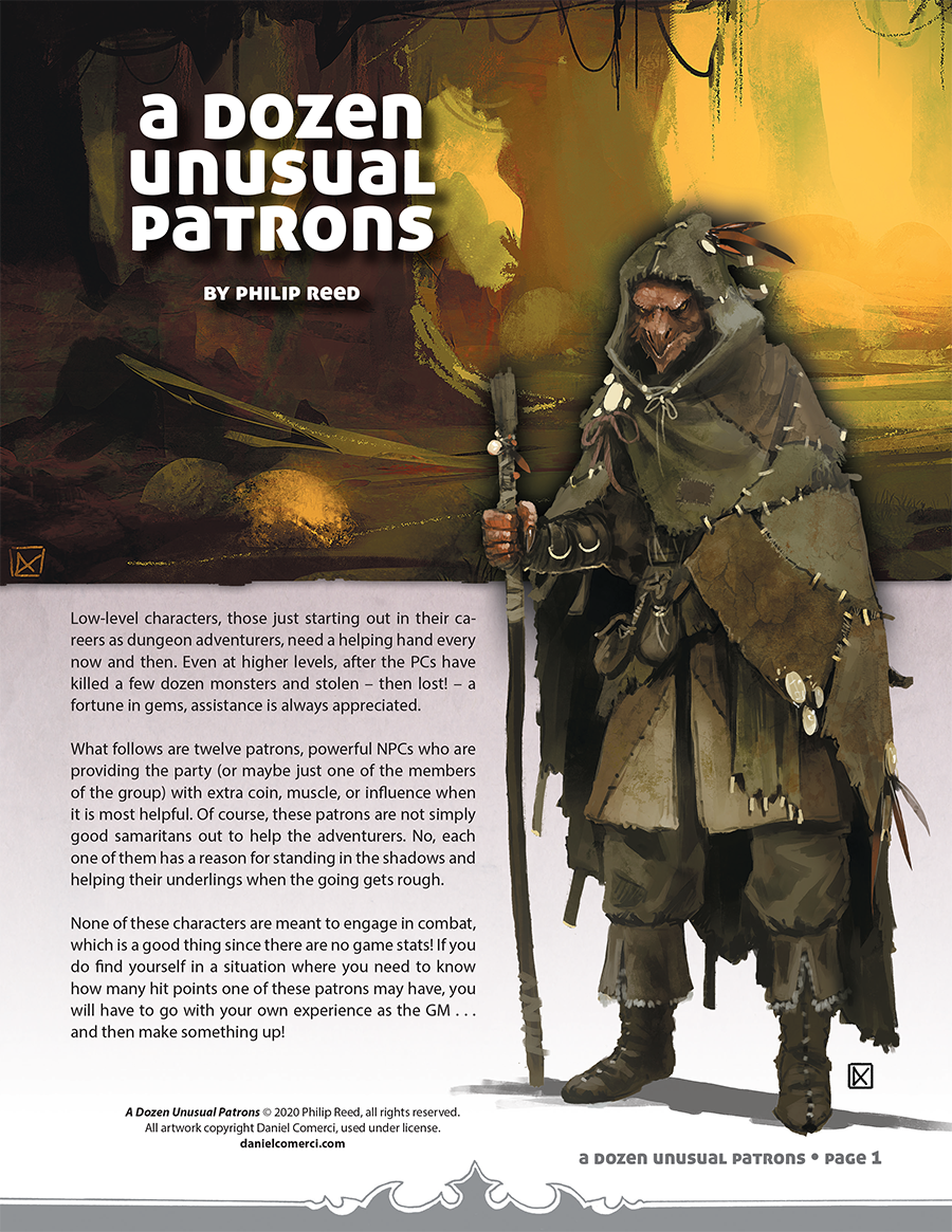 A Dozen Unusual Patrons - Philip Reed Games | DriveThruRPG