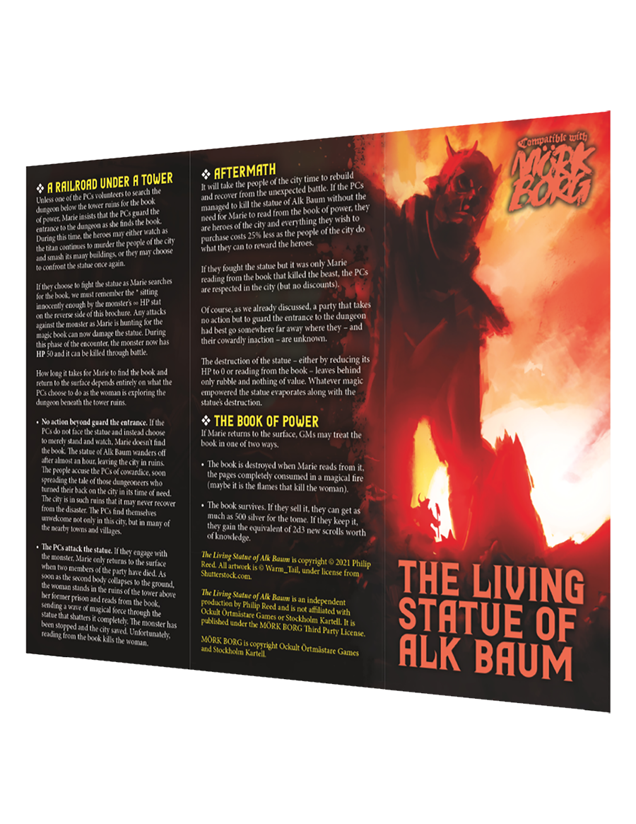 The Living Statue of Alk Baum, A Third-Party Mörk Borg Brochure ...