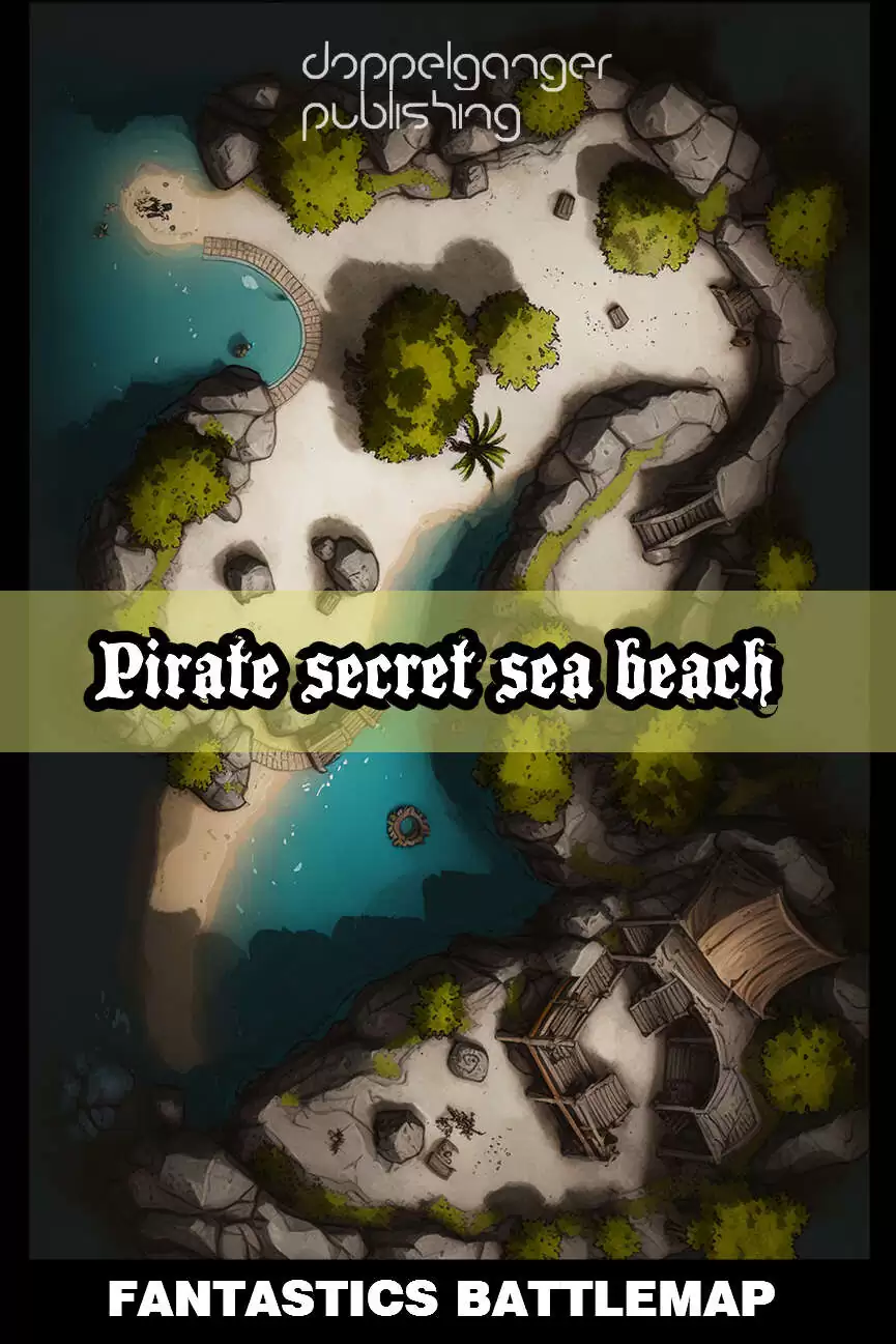 Fantasy Battlemap - Pirate secret sea beach - Doppelgänger Publishing ...