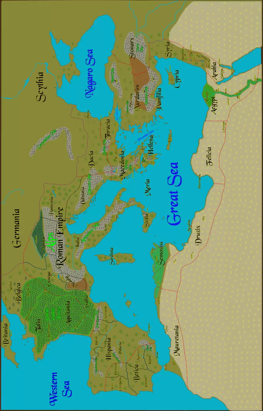 Pax Lexque Campaign Setting map - hires - Raorgen Games | DriveThruRPG