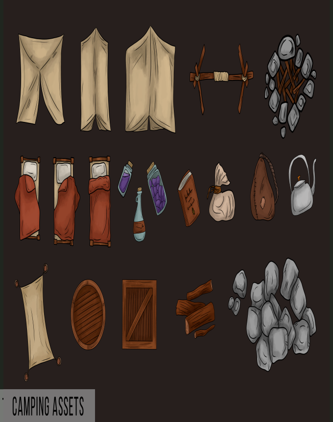 Camp Map Assets - Deep Dungeon Games | DriveThruRPG