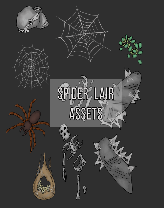 Spider Lair Map Assets - Deep Dungeon Games | DriveThruRPG
