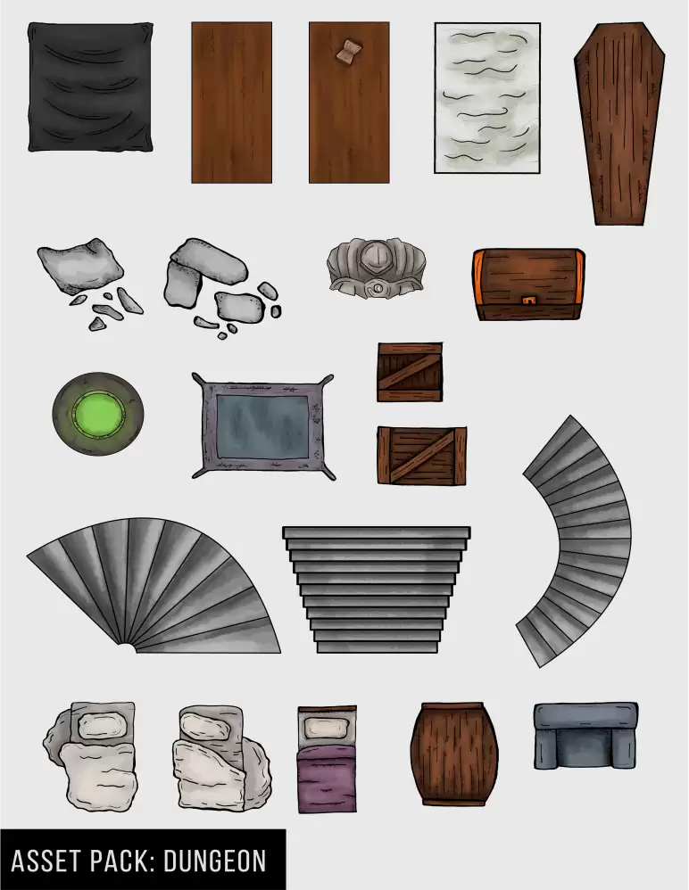Basic Map Assets - Deep Dungeon Games | DriveThruRPG