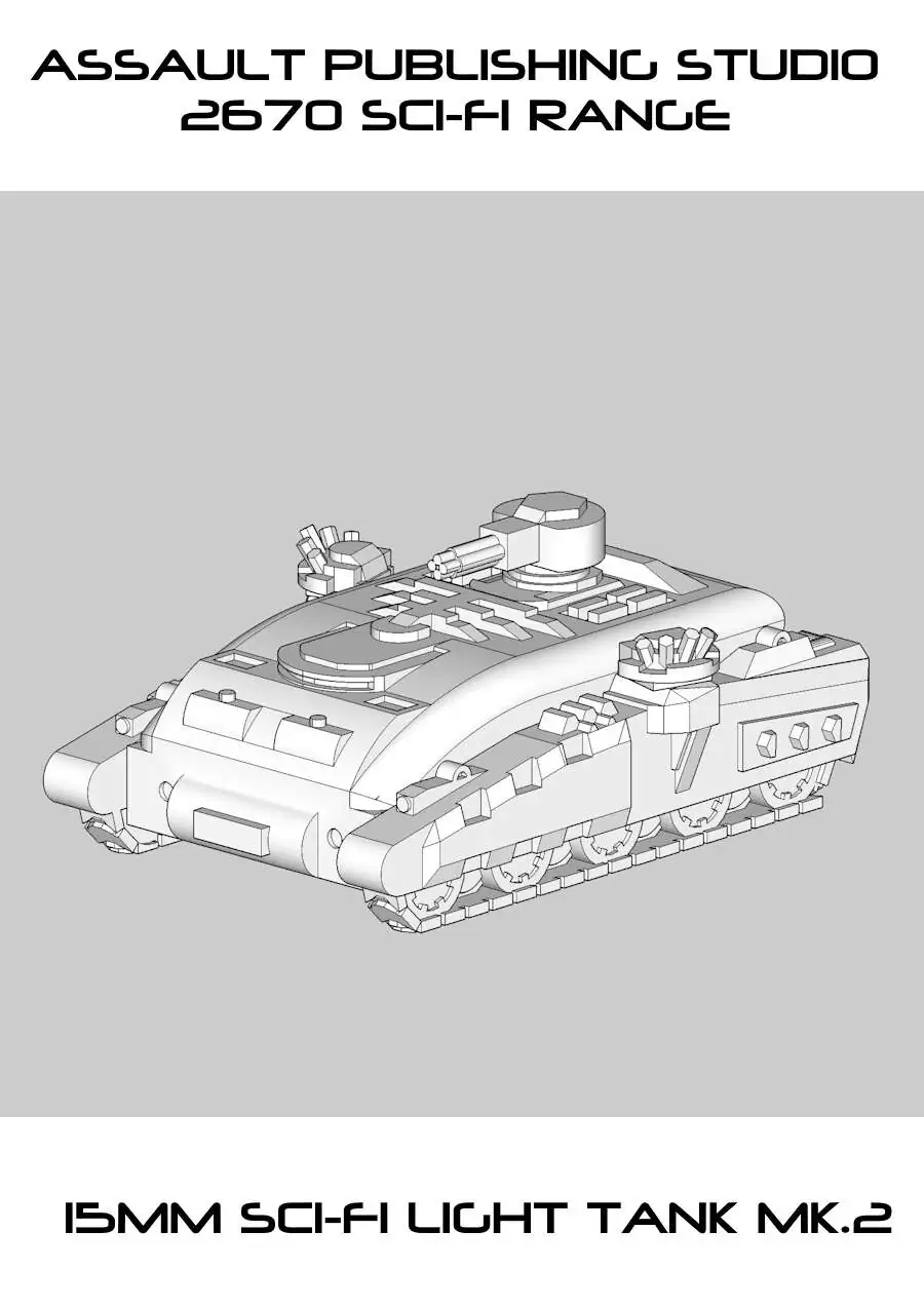15mm sci-fi light tank Mk.2 - Assault Publishing Studio | 2670 - 15mm sci-fi miniatures ...