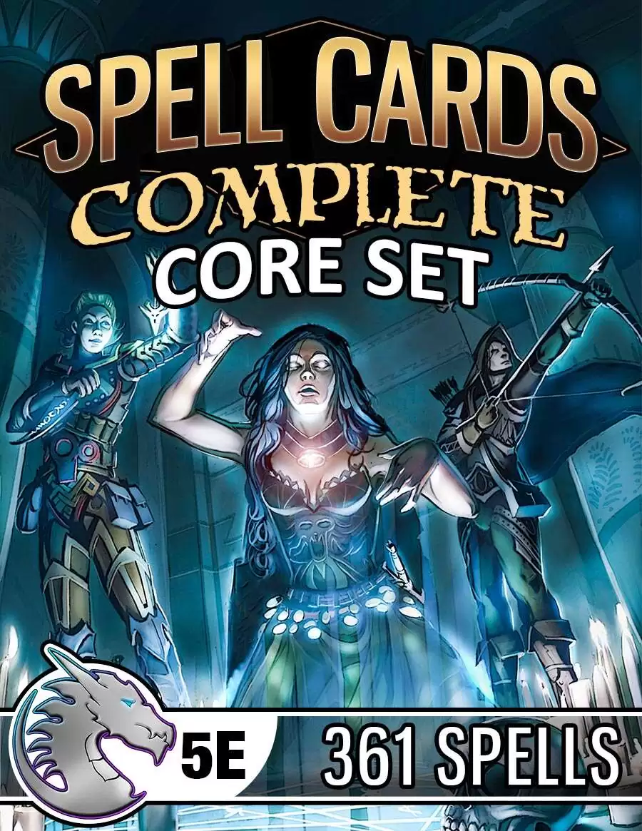 Spell Cards (5E) - Complete Core Set - Platinum Dragon Productions ...