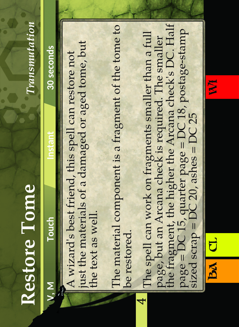 Restore Tome - Custom Card - Platinum Dragon Productions | 5E Community ...