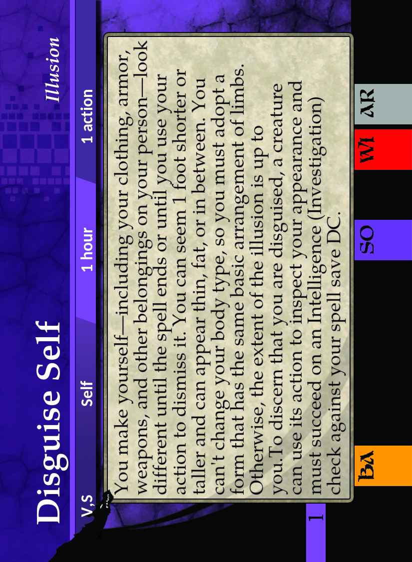 Disguise Self - Custom Card - Platinum Dragon Productions | 5E ...