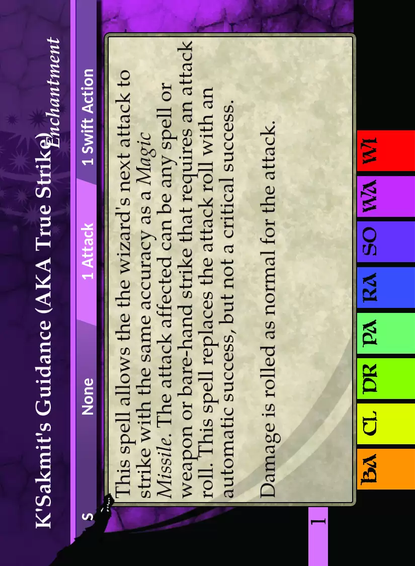 K'sakmit's Guidance (aka True Strike) - Custom Card - Platinum Dragon ...