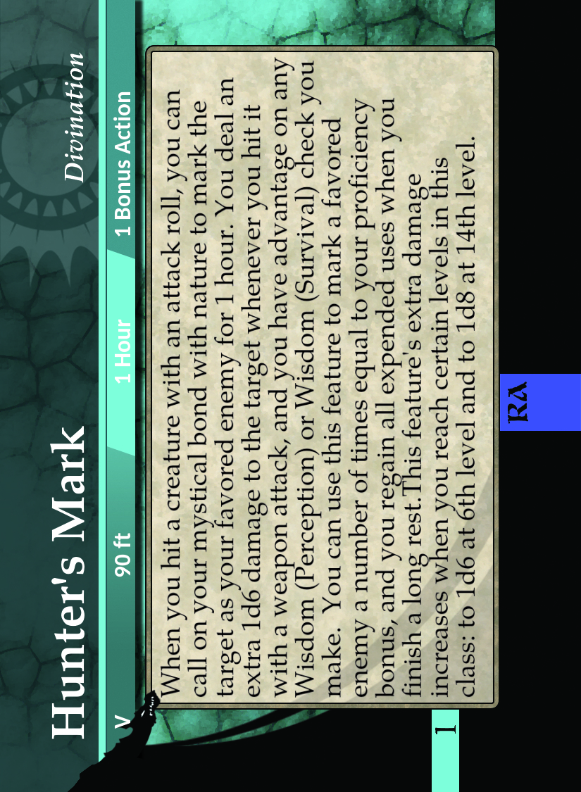 Hunter's Mark - Custom Card - Platinum Dragon Productions | 5E ...