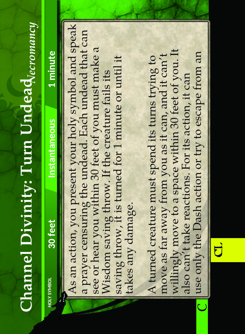 Channel Divinity: Turn Undead - Custom Card - Platinum Dragon ...