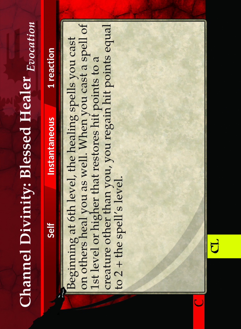 Channel Divinity: Blessed Healer - Custom Card - Platinum Dragon ...