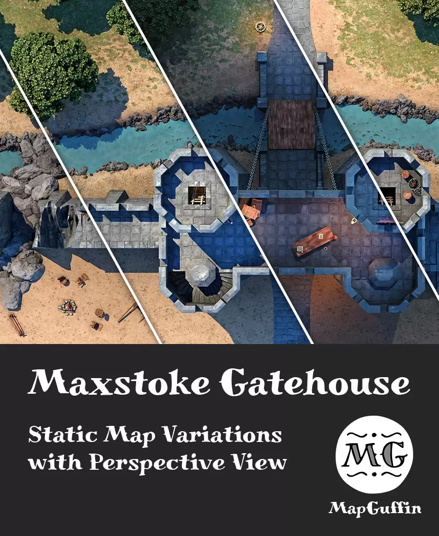 Maxstoke Gatehouse - Static Map Variations with Perspective Views ...