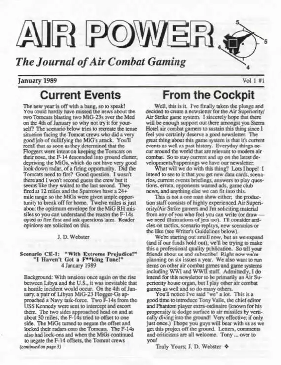 AP Journal of Air Combat Gaming #01 - Airpower Publications J.D ...