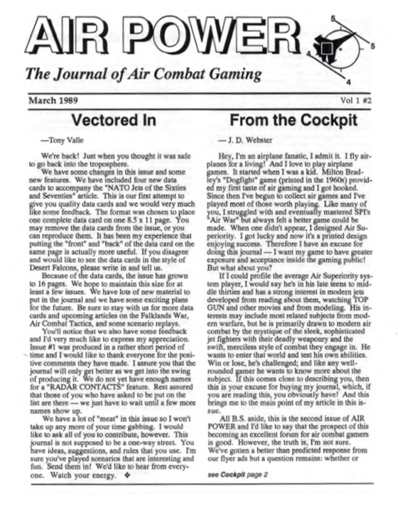 AP Journal of Air Combat Gaming #02 - Airpower Publications J.D ...