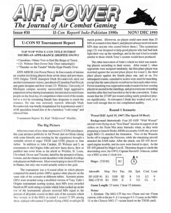 AP Journal of Air Combat Gaming #30 - Airpower Publications J.D ...