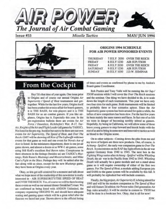 AP Journal of Air Combat Gaming #33 - Airpower Publications J.D ...