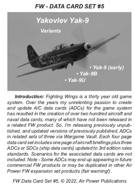 Fighting Wings ADC set #5, Yak 9 variants - Airpower Publications J.D ...