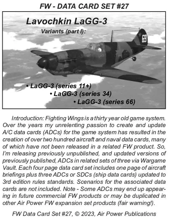 Fighting Wings ADC set #27, LaGG-3 variants pt.I - Airpower ...