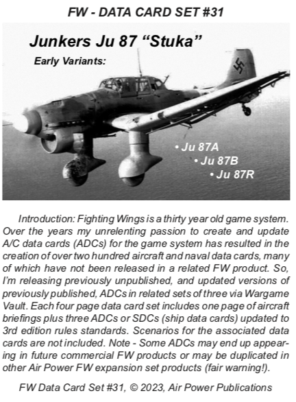 Fighting Wings ADC set #31, Early Ju 87 Stuka variants - Airpower ...