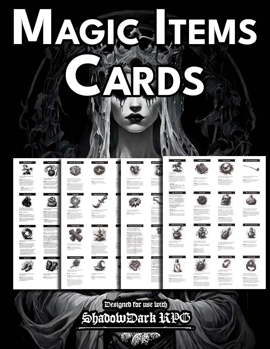 Shadowdark Magic Item Cards - Taylor Seely-Wright | DriveThruRPG