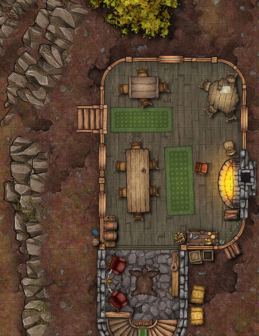 Free Fantasy Cliffside Inn - Status Effect Games LLC | DriveThruRPG