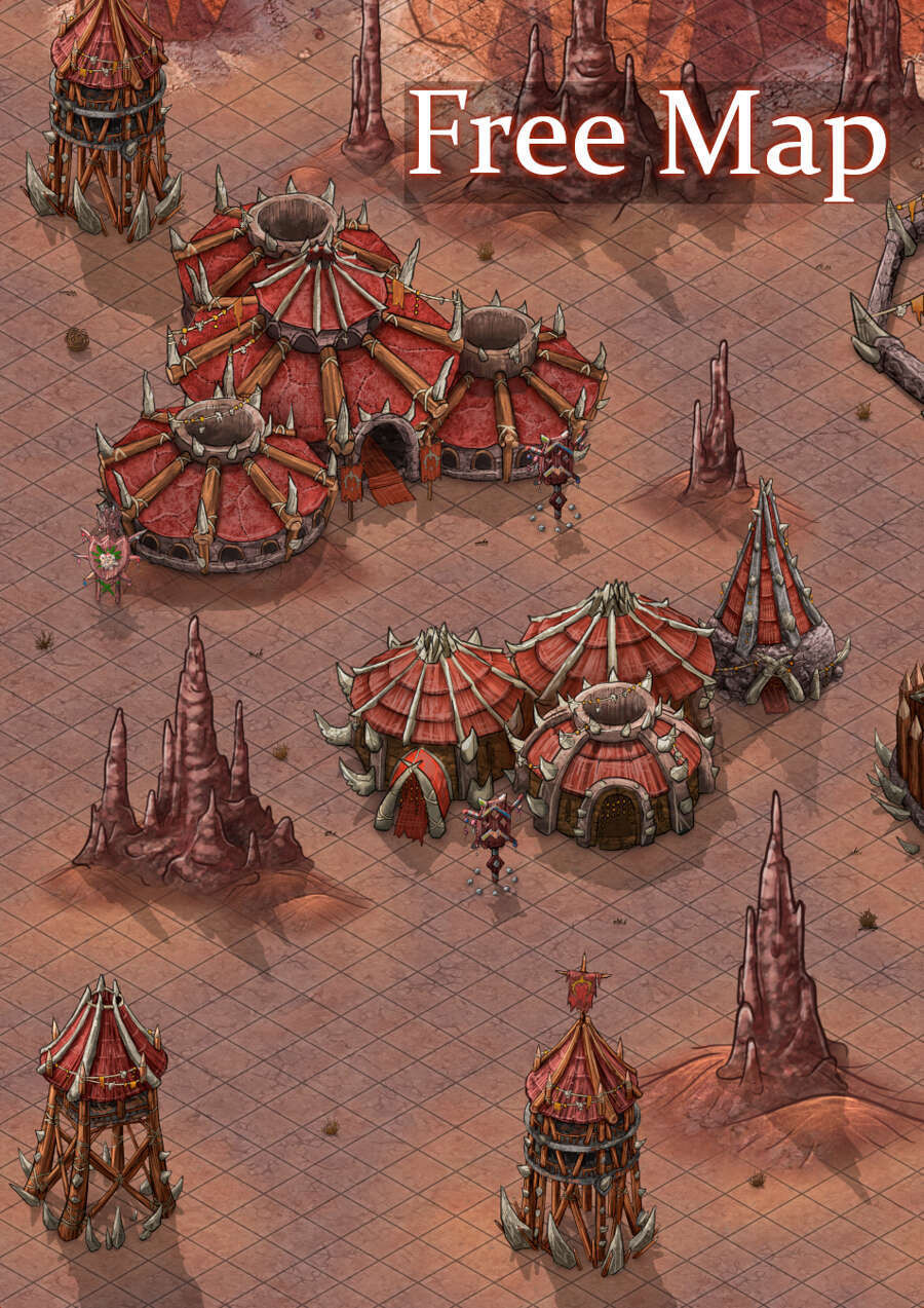 Free Map - Orc Village - Status Effect Games LLC | DriveThruRPG