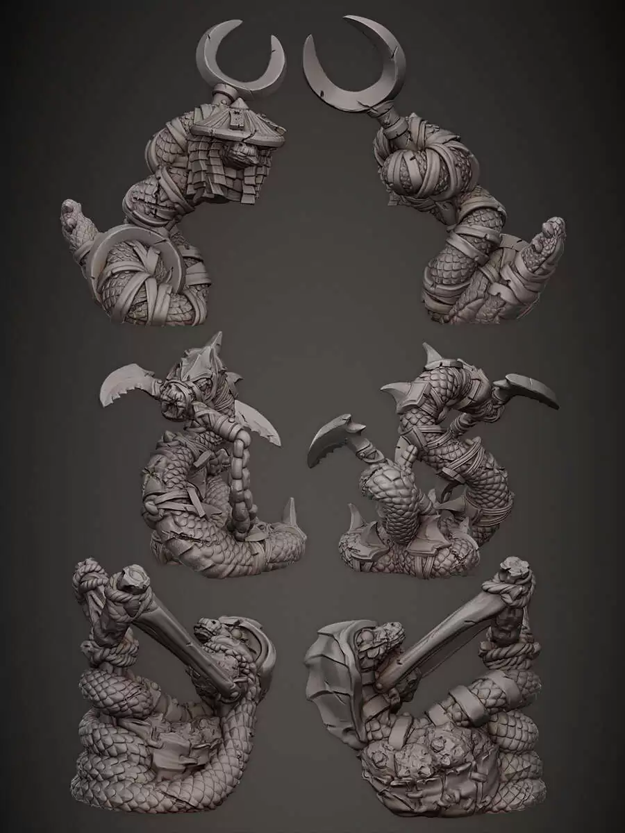 Snake Folk - Porc Skullpt IX | DriveThruRPG