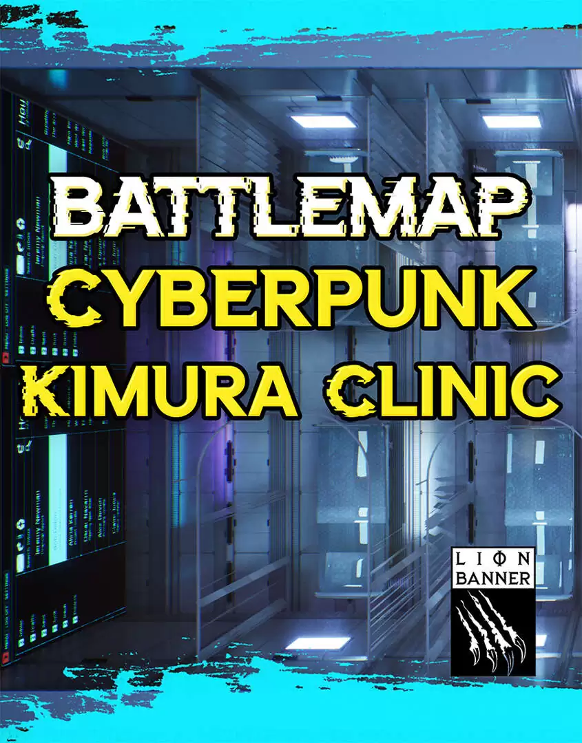Cyberpunk Kimura Clinic - Static Battlemaps - Lion Banner Games | DriveThruRPG