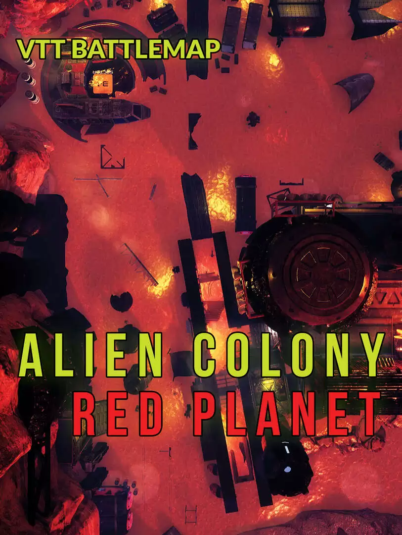 Alien Colony: Red Planet Static Battlemap - Lion Banner Games ...