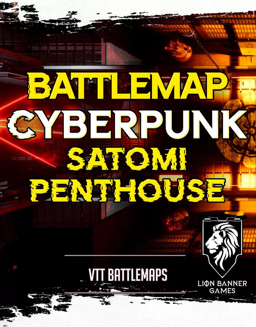 Cyberpunk Satomi Penthouse Map - Lion Banner Games | DriveThruRPG