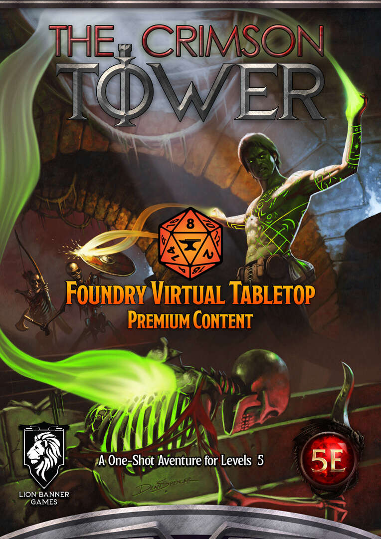 The Crimson Tower 5e Foundry-VTT OneShot - Lion Banner Games | DriveThruRPG