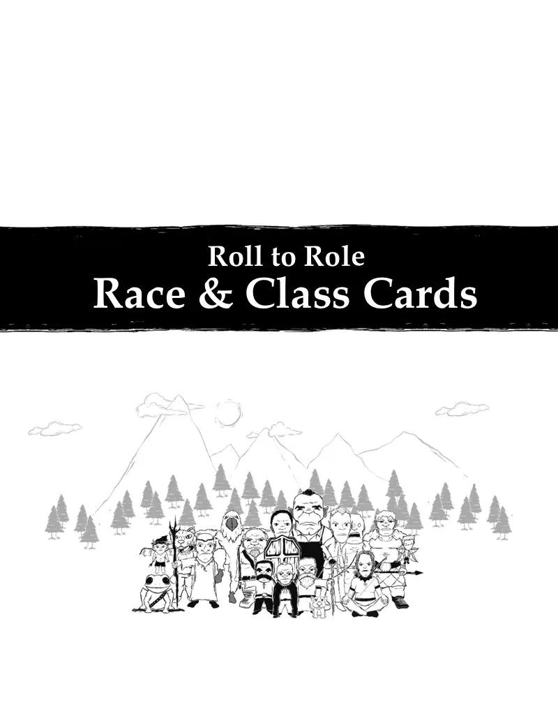 Roll to Role Cards 1 - Race & Class - GoatCheeseAndLavender | DriveThruRPG