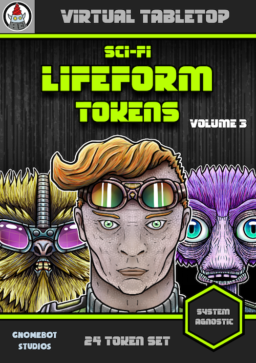Sci-Fi Lifeform Tokens Volume 3 - Gnomebot Studios | DriveThruRPG