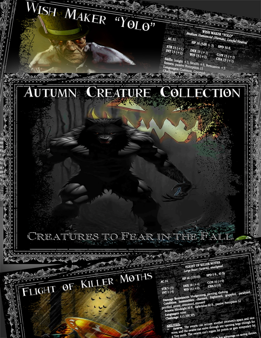 Autumn Creature Collection - 12 Creatures to Fear in the Fall ...