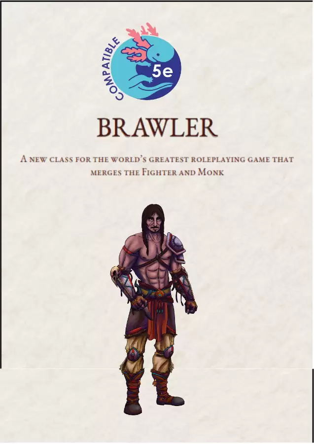 Brawler hybrid class for 5e - Axo Stories | DriveThruRPG