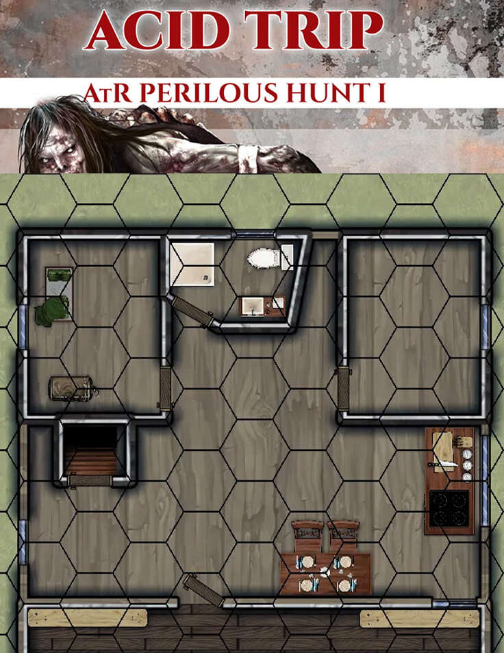 AtR Perilous Hunt 1: Print & Play Scavenge Map for Acid Trip - Rusted Portal Games | DriveThruRPG
